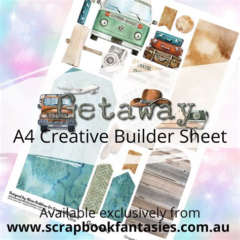 Getaway A4 Creative Builder Sheet 13736 Scrapbook Fantasies