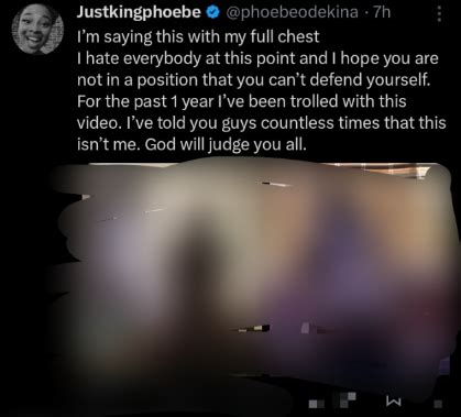 Influencer Phoebe Denies Leaked Tape Says Its Her Lookalike Gistlover