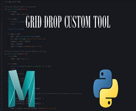 Artstation Grid Drop Custom Tool For Maya Python Script