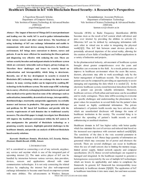 pdf healthcare domain in iot with blockchain based security a