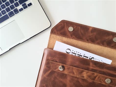 A4 Leather Document Holder Personalized Document Holder Leather