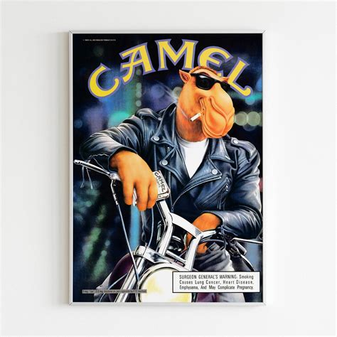Camel Joe Biker Advertising Poster Cigarettes 1991 Ad Wall Art