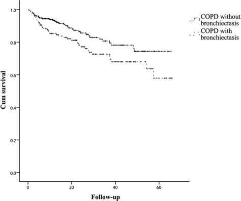 The Kaplan Meier Survival Curves For Patients With Copd And
