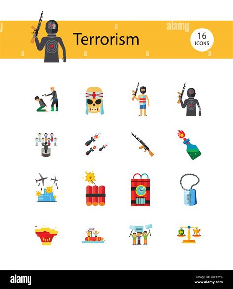 Terrorism Icon Set Stock Vector Image And Art Alamy