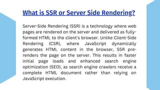 Advantages Of Server Side Rendering SSR In Vue Js Development PPT