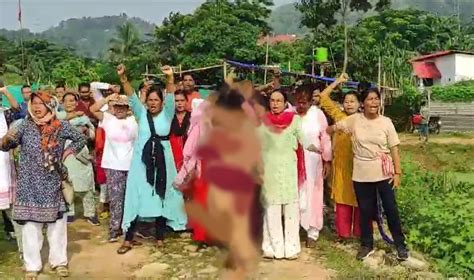 Assam Women Protest Half Nude Against Eviction Drive At Silsako In