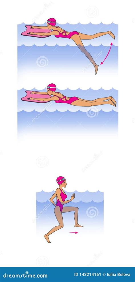 High Knees Exercise Woman Cartoon Vector Illustration Concept Stock