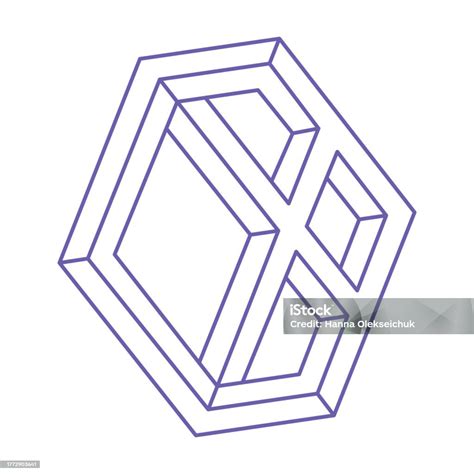 불가능한 모양 착시 벡터 광학 예술품 로고 N 트렌디한 2022 베리 페리 컬러 기하학적 도형 0명에 대한 스톡 벡터 아트 및 기타 이미지 Istock