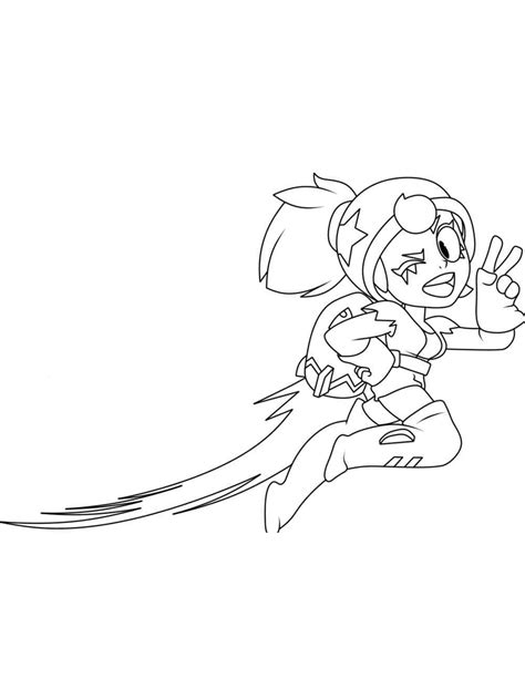 Janet From Brawl Stars Coloring Pages