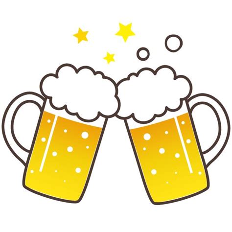 ビールで乾杯イラスト