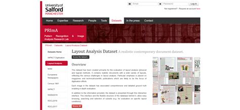 Prima Layout Analysis Dataset文档图像分析数据集布局识别数据集