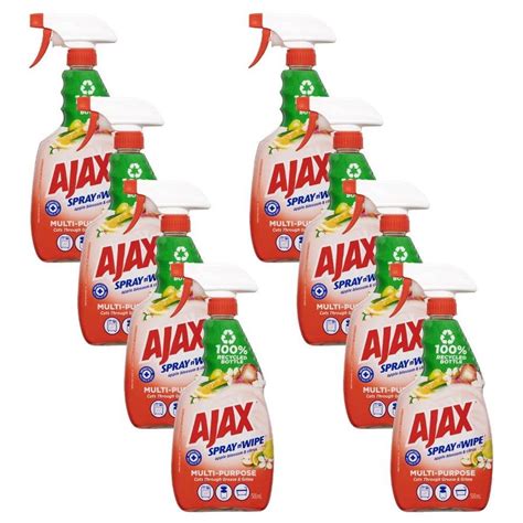 8x Ajax Spray N Wipe Trigger Multi Purpose Cleaner Spray Apple And Citrus