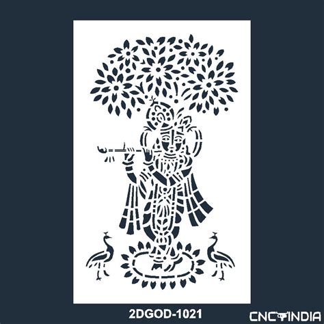 2dgod 1021 Shree Krishna Vector Dxf Eps File Download Cnc India