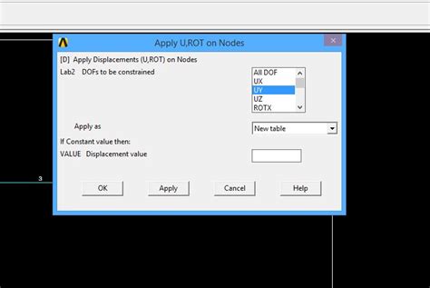 how can i apply cyclic loading in ansys with deformation on y axis and