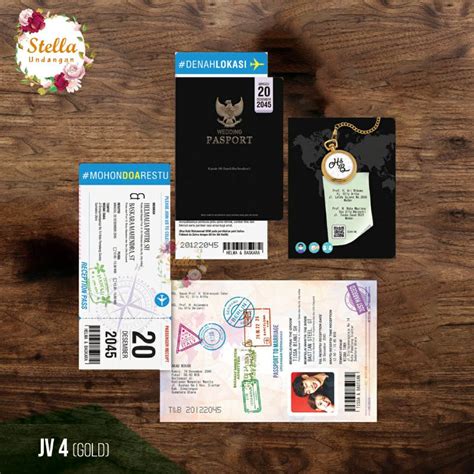 Jual Blangko Undangan Java Card JV 04 Gold Blangko Undangan Kosongan