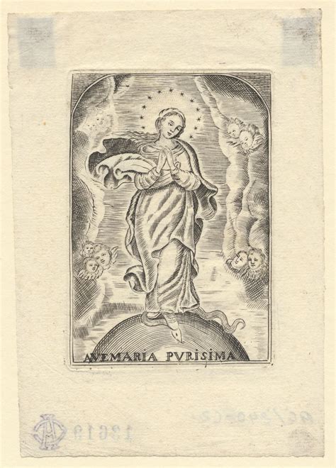 Grabado de la Inmaculada Concepción Inmaculada concepcion