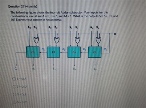 Solved Question 27 4 Points The Following Figure Shows The Chegg Com