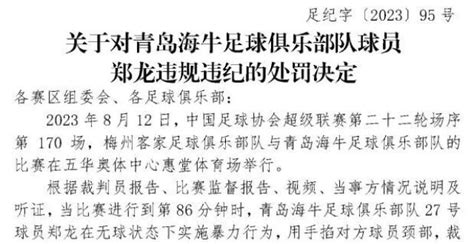 锁喉对手，辱骂球童！中国足协连开两张罚单腾讯新闻
