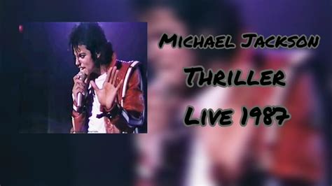 Michael Jackson Thriller Live Yokohama 1987 Acapella Youtube