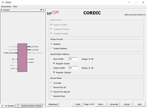 محاسبه سینوس و کسینوس در fpga با استفاده از cordic هگزالینکس