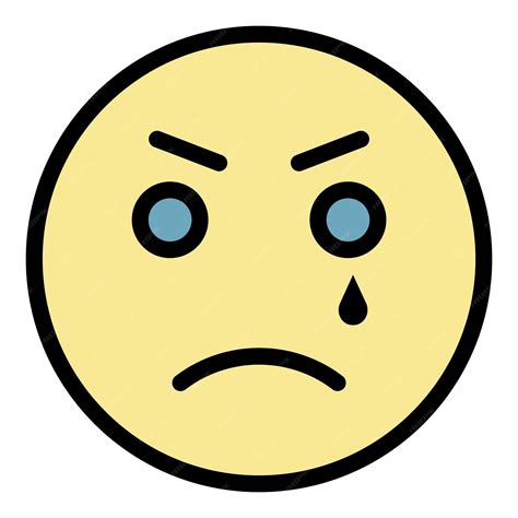 Premium Vector Crying Emoji Icon Outline Crying Emoji Vector Icon