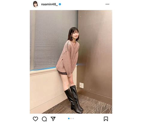 Akb48・浅井七海、脚線美で釘付けにするニット×ブーツコーデに歓喜の声 Wwsチャンネル