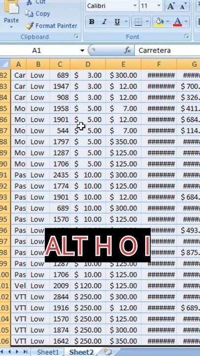 Adjust Rows And Columns In Ms Excel Dailyshorts Viralshorts