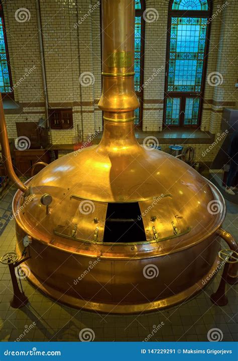 Heineken Beer Factory Museum Traditional Copper Brewing Tanks