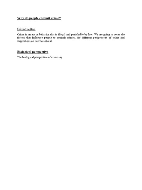 Factors Influencing Crime Commitment Pdf