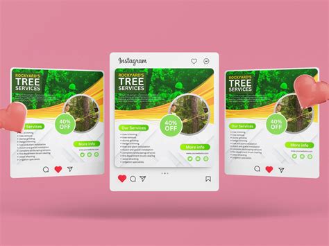 Tree Services Flyer Editable Tree Trimming Service Instagram Post DIY Canva Tree Cutting