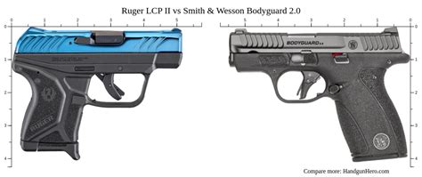 Ruger LCP II Vs Smith Wesson Bodyguard Size Comparison Handgun Hero