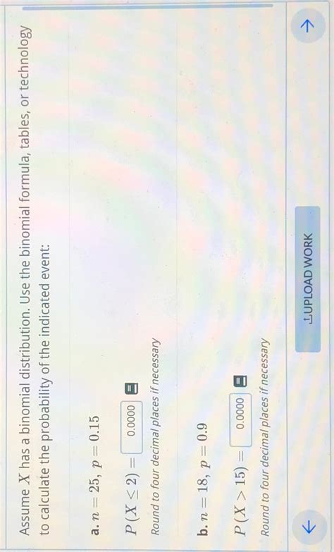 Solved Assume X ﻿has A Binomial Distribution Use The