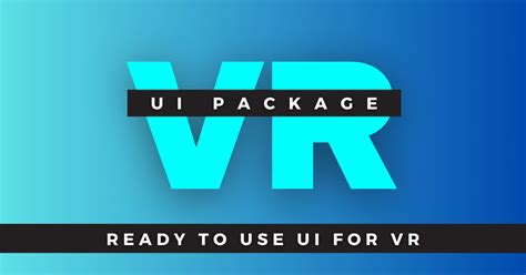 Vr Ui Package 3d Gui Unity Asset Store