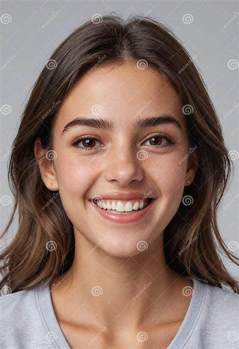 Portrait View Of A Regular Happy Smiling Spain Girl Ultra Realistic