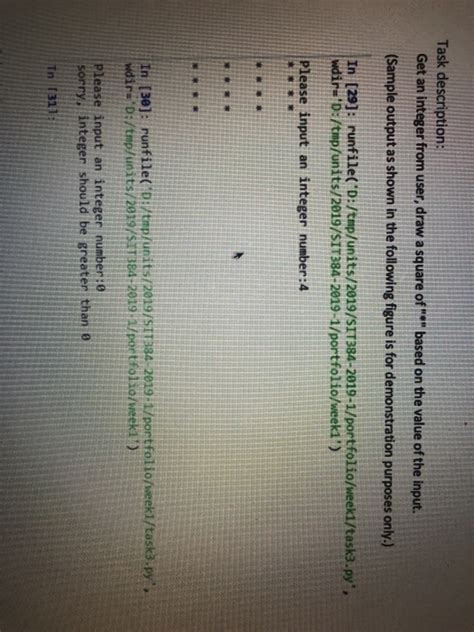 Solved Task Description Get An Integer From User Draw A
