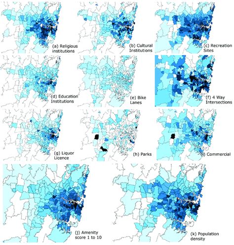 Selection Of Indicators Plus Full Amenity And Population Density Download Scientific Diagram