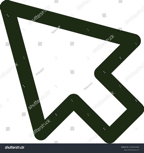 Black Cursor Icon Typically Used Represent Stock Vector Royalty Free