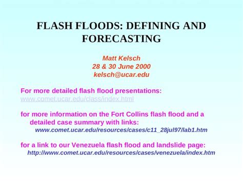 Ppt Flash Floods Defining And Forecasting Dokumentips