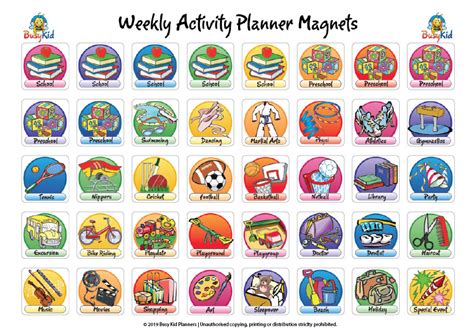 Customizable Free Weekly Activity Planner Template Fo