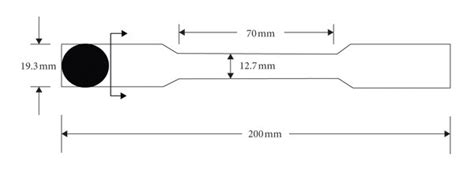 Dimensions Of The Tensile Test Bar Download Scientific Diagram