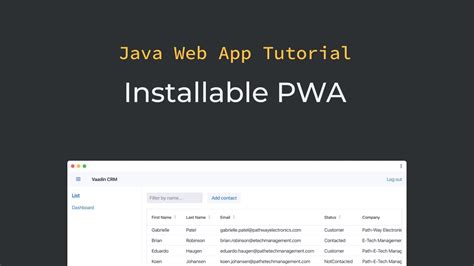Java Tutorial Turning An App Into A Progressive Web App Pwa Part 13