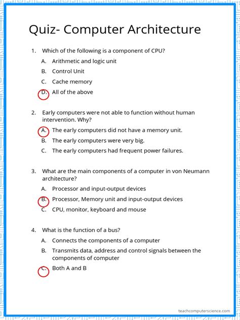 Quiz Pdf Central Processing Unit Computer Data Storage