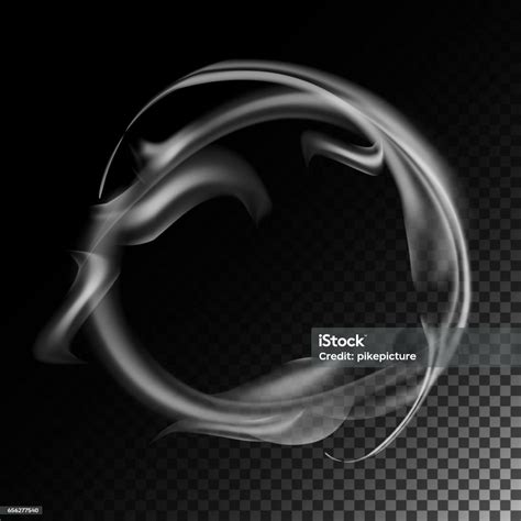 현실적인 담배 연기 파 벡터입니다 3d 그림입니다 회색에 흡연 기호입니다 연기 반지 개념에 대한 스톡 벡터 아트 및 기타 이미지 개념 경관 곡선 Istock