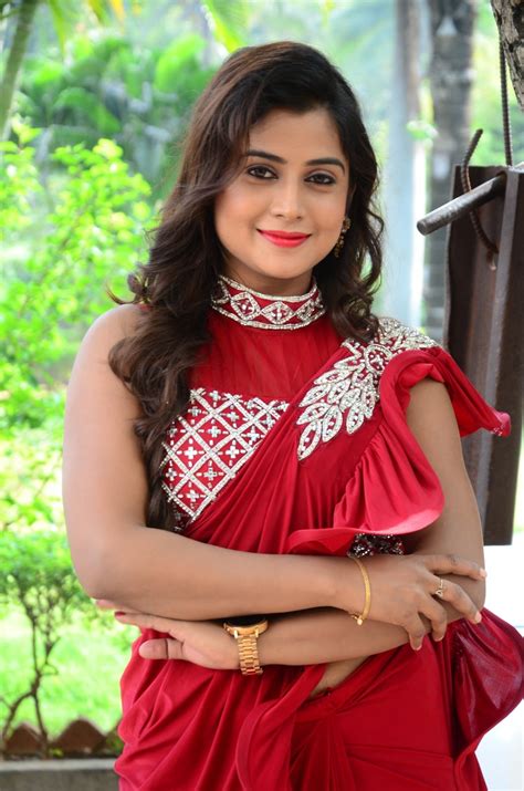 Sri Pallavi Photos In Red Saree At Amma Deevena Movie First Look Launch