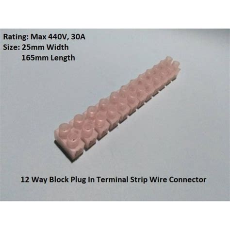 12 Way Wire Connector Screw Terminal Barrier Strip Block Wire Connector Strip 30a Max Current