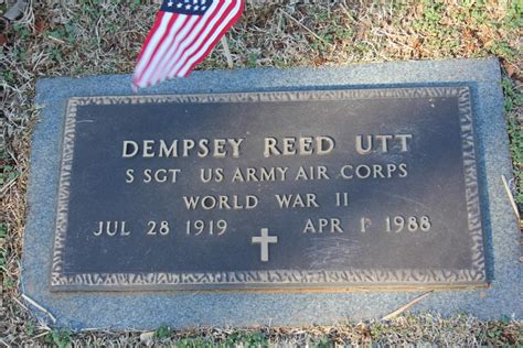 Dempsey Reed Utt 1919 1988 Find A Grave Memorial