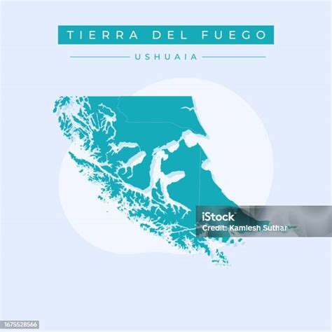 Vetores De Vetor De Ilustração Vetorial Do Mapa Da Terra Do Fogo Terra