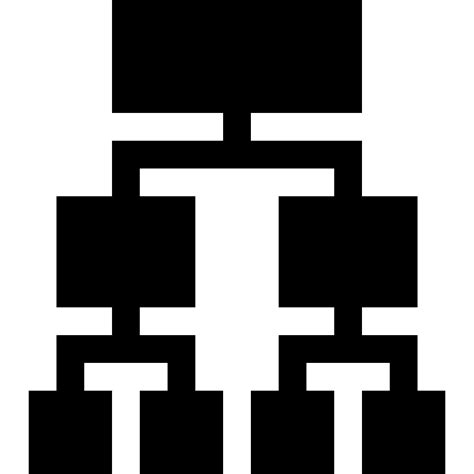 Hierarchical Structure Basic Straight Filled Icon