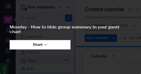 monday how to hide group summary in your gantt chart
