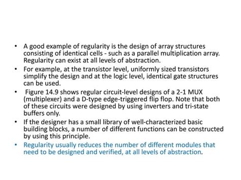 design hierarchy concepts of regularity modularity and locality
